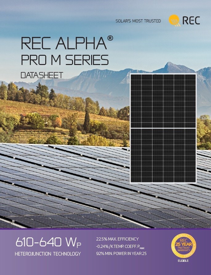 New REC Alpha Pro M Series: REC Launches HJT Solar Panel
