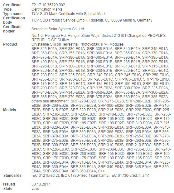 Seraphim Solar System | Eclipse 370w-380w | Solar Panel Datasheet | ENF ...
